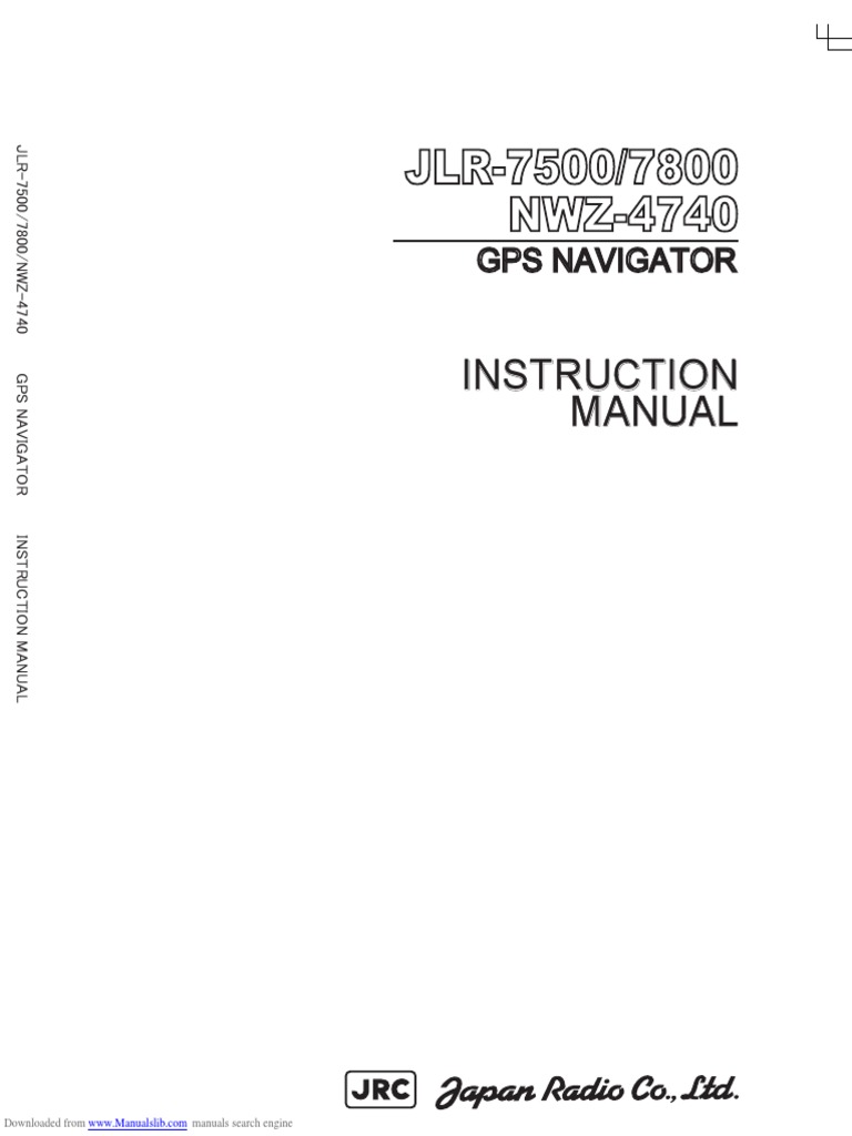 JLR-7500 JLR-7500/7 /7800 800 NWZ NWZ-4 - 4740 740: Instruction ...