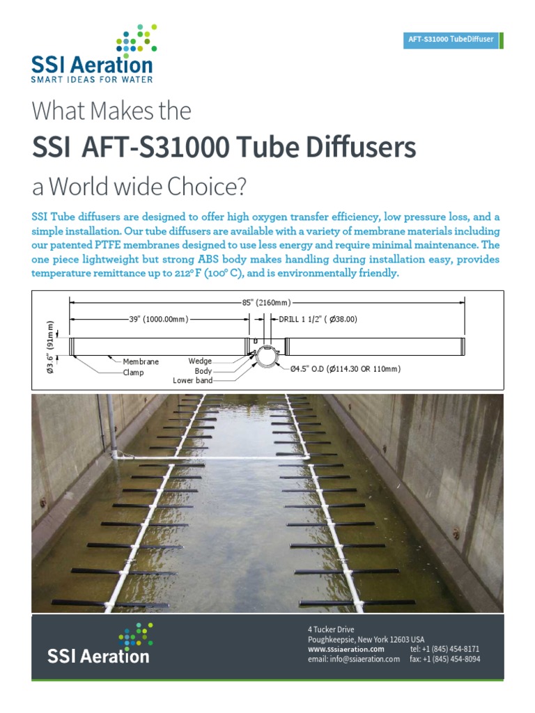 SSI AFT-S31000 Tube Diffusers: What Makes The A World Wide Choice ...