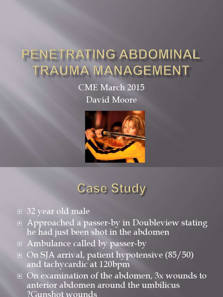 Penetrating Abdominal Trauma Management | PDF | Traumatology | Medical ...