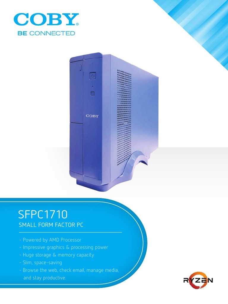 Coby SFPC1710 Desktop PC Datasheet | PDF | Hdmi | Personal Computers