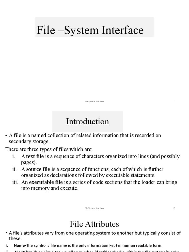 L7 - File - System - Interface | PDF | File System | Computer File