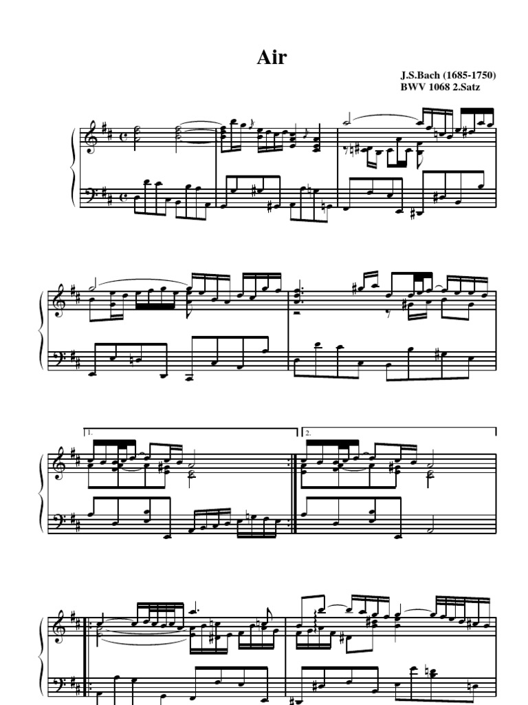Air Bach | PDF | Famille Bach | Musique classique