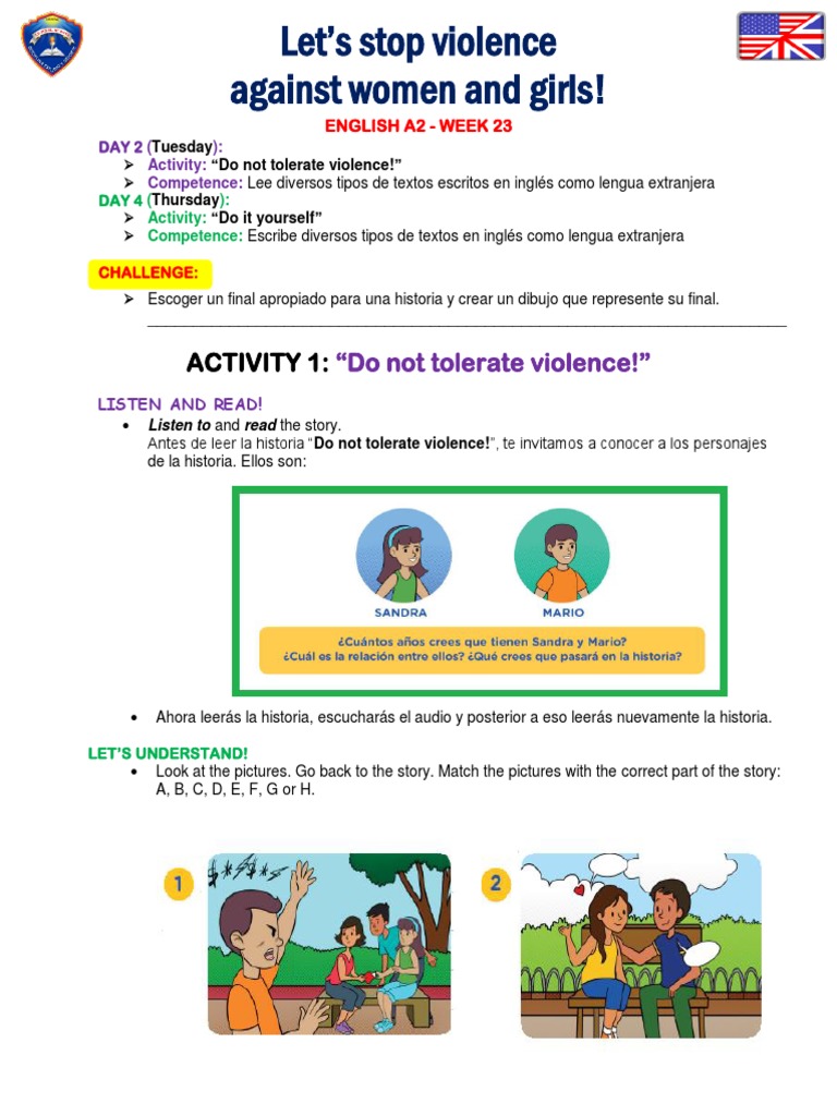Activity 1:: "Do Not Tolerate Violence!" | PDF