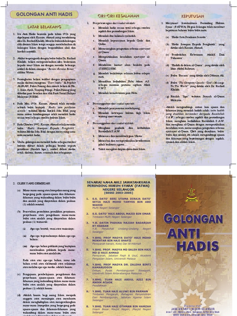 Golongan Anti Hadis | PDF