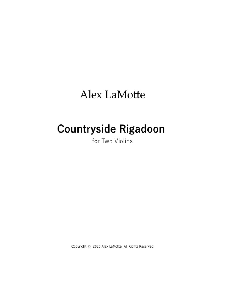 Countryside Rigadoon - Full Score PDF | PDF