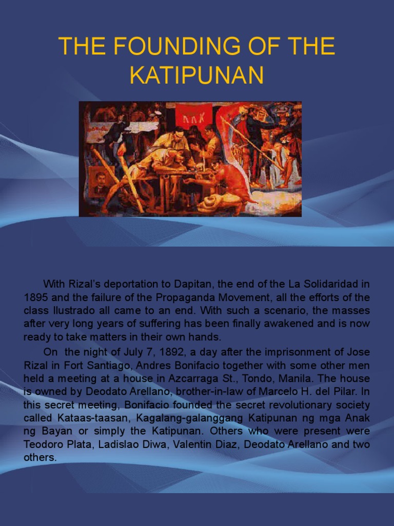 The Founding of The Katipunan | PDF | Philippines