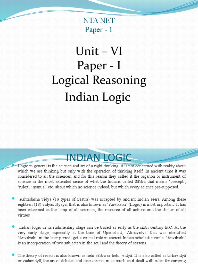 Indian Logic | PDF | Inference | Fallacy