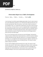 Language Development Observation Plan | PDF | Language Development ...