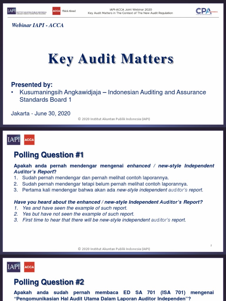Materi Ibu Ningsih - Webinar IAPI-ACCA "Key Audit Matters in The ...
