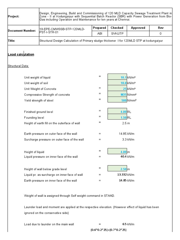 Load Calculation: Project | PDF | Strength Of Materials | Young's Modulus