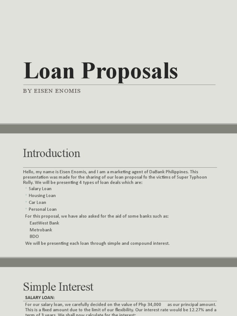 Loan Proposals | PDF | Compound Interest | Interest