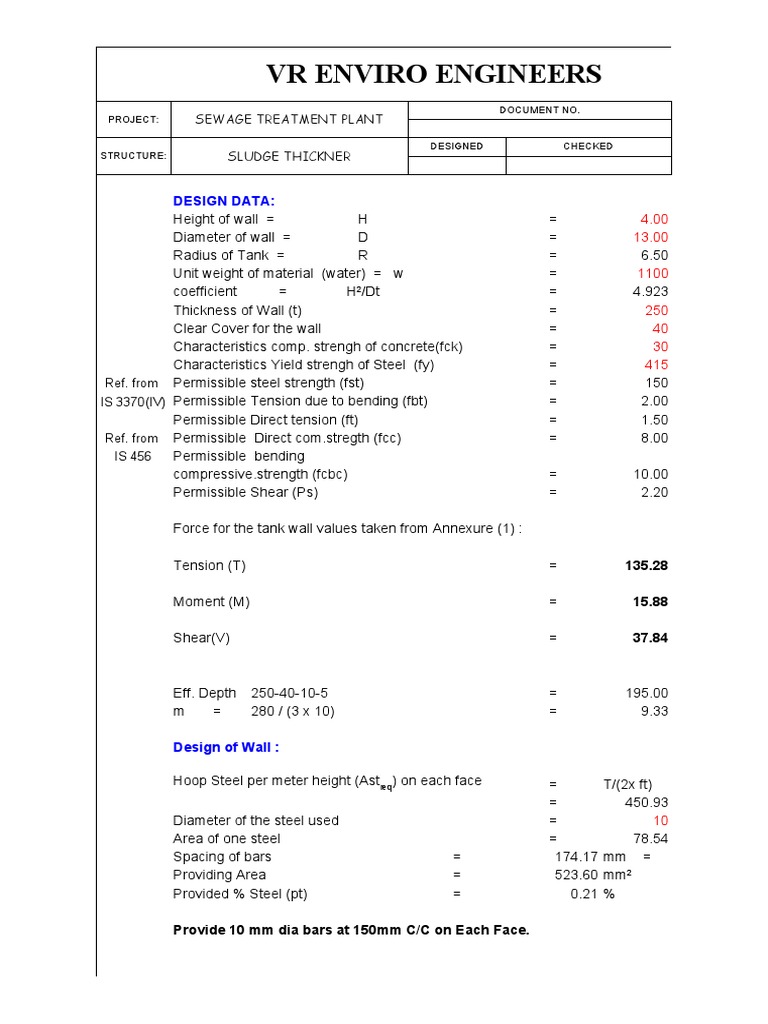 Sludge Thickner Rev1 | PDF | Bending | Strength Of Materials