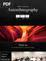 How To Write An Autoethnography | PDF | Psychological Concepts ...