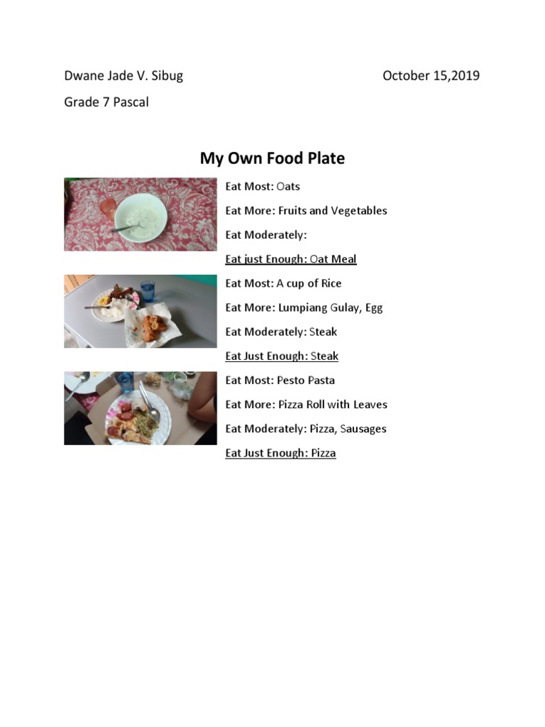 Food Plate | PDF
