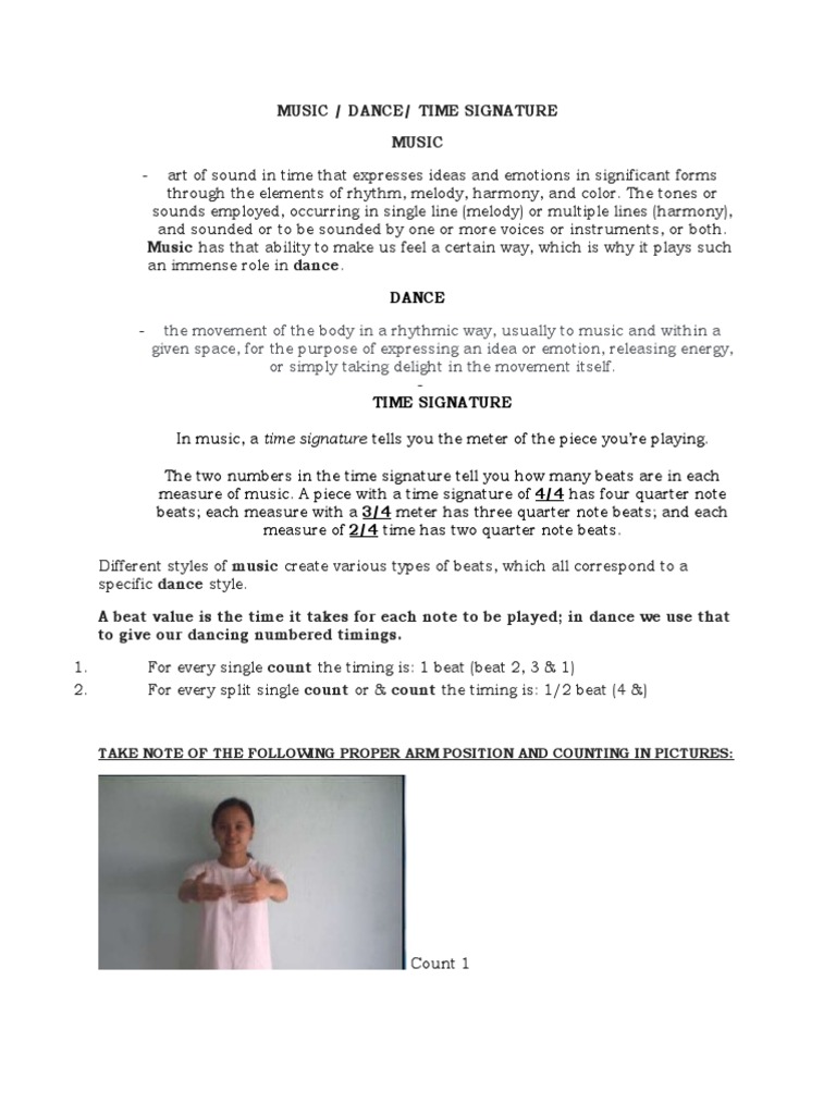 Music / Dance/ Time Signature Music | PDF | Dances | Rhythm