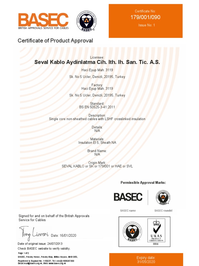 Bs en 50525 3 41 Basec PDF | PDF