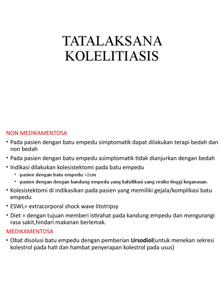 Tatalaksana Kolelitiasis Dan Bronkitis Case2 | PDF