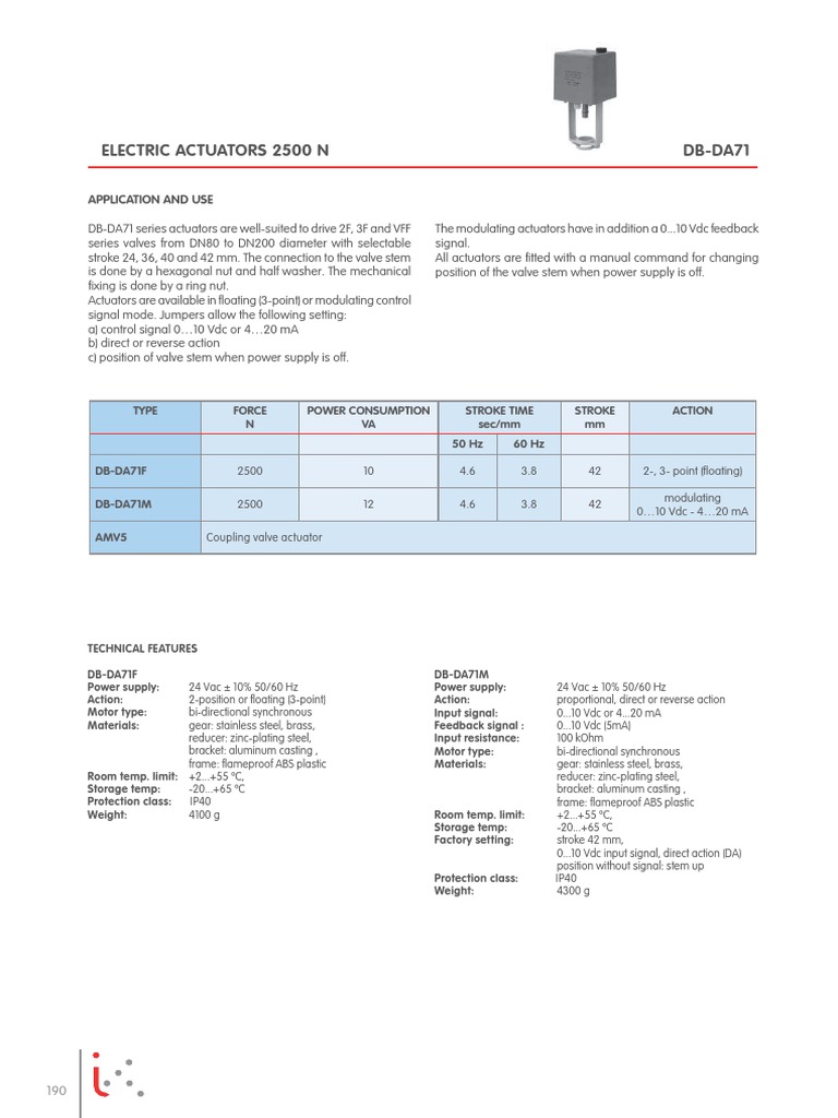 DB-DA71 en PDF | PDF | Valve | Actuator