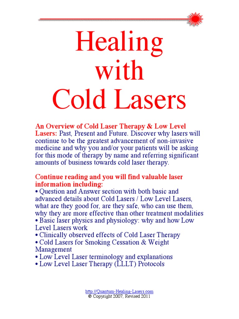 Healing With Cold Lasers | PDF | Laser | Clinical Medicine