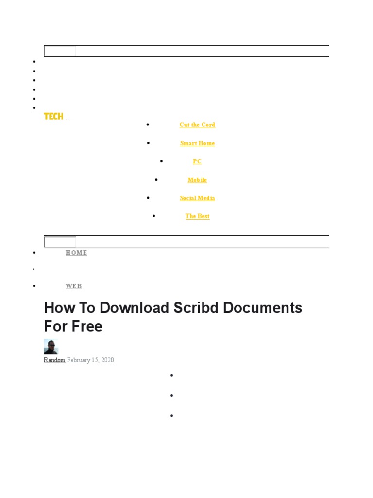 How To Download Scribd Documents For Free: Cut The Cord Smart Home PC ...