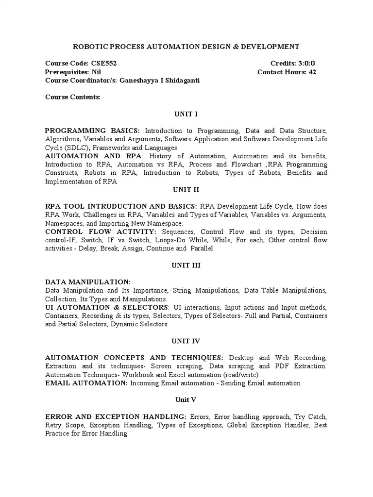 Rpa | PDF | Automation | Computer Programming