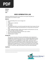 Seed Germination Report Sample (Easy) | PDF | Seedling | Seed