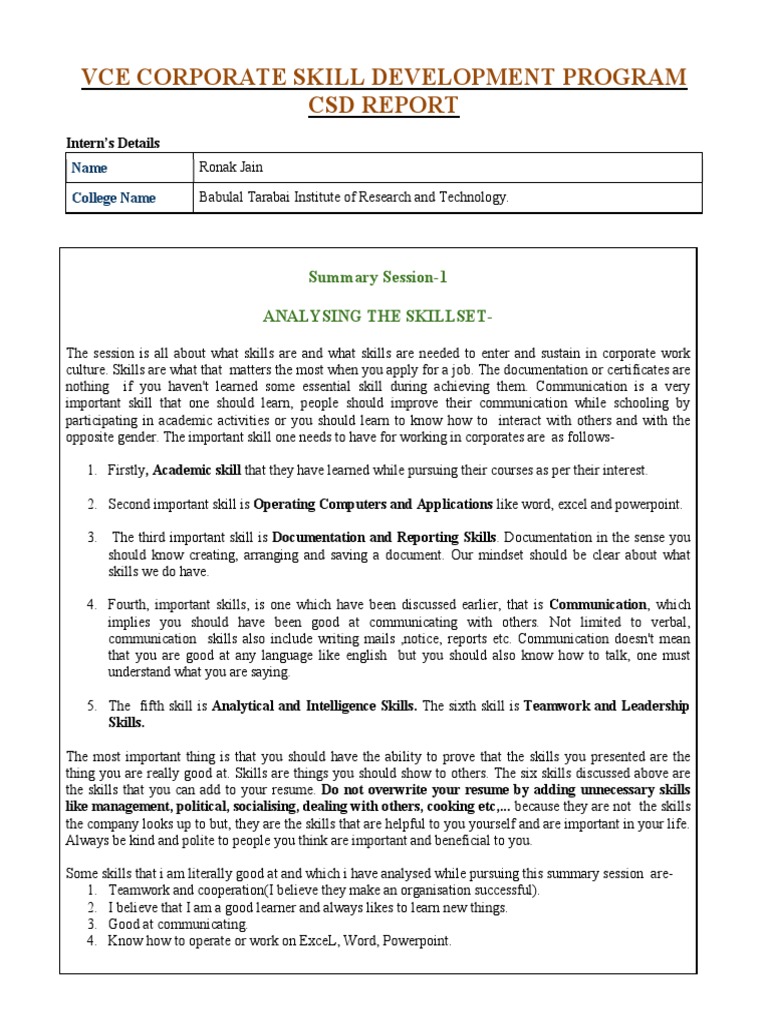 Vardhan Consulting Engineer's Corporate Skill Development Program. (VCE ...