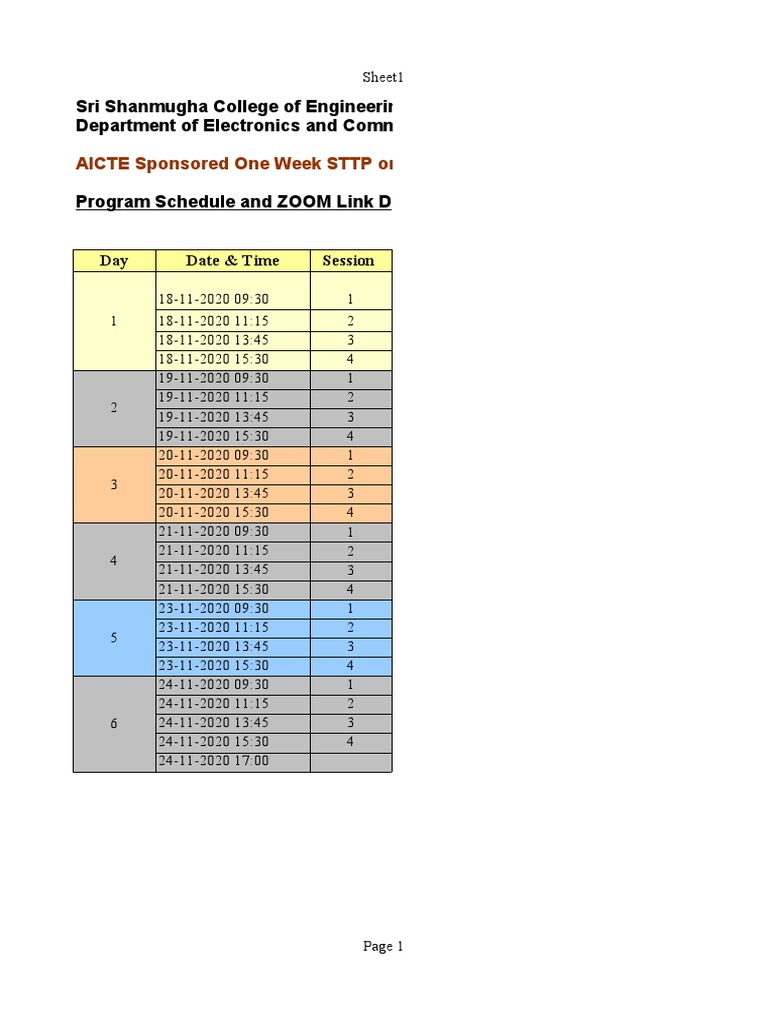 AICTE STTP TEPD ProgramSchedule | PDF | Electronic Design | Computer Engineering