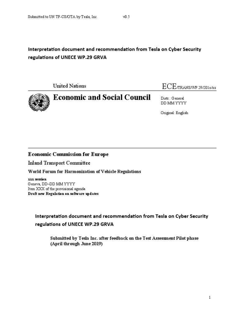 Tesla's Cybersecurity Regulation Feedback | PDF | Audit | Computer Security