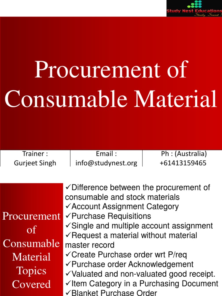 5 Procurement of Consumable Material PDF | PDF | Receipt | Computing