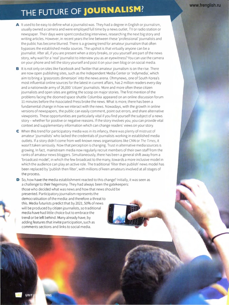 Article - Future of Journalism | PDF | News | Journalism