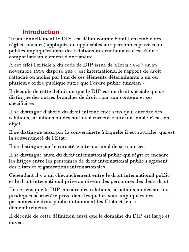 Définition et Caractéristiques du DIP | PDF | Politique | Sciences sociales