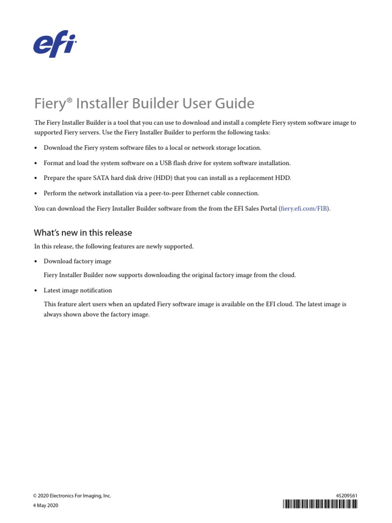 Fiery® Installer Builder User Guide: What's New in This Release | PDF ...