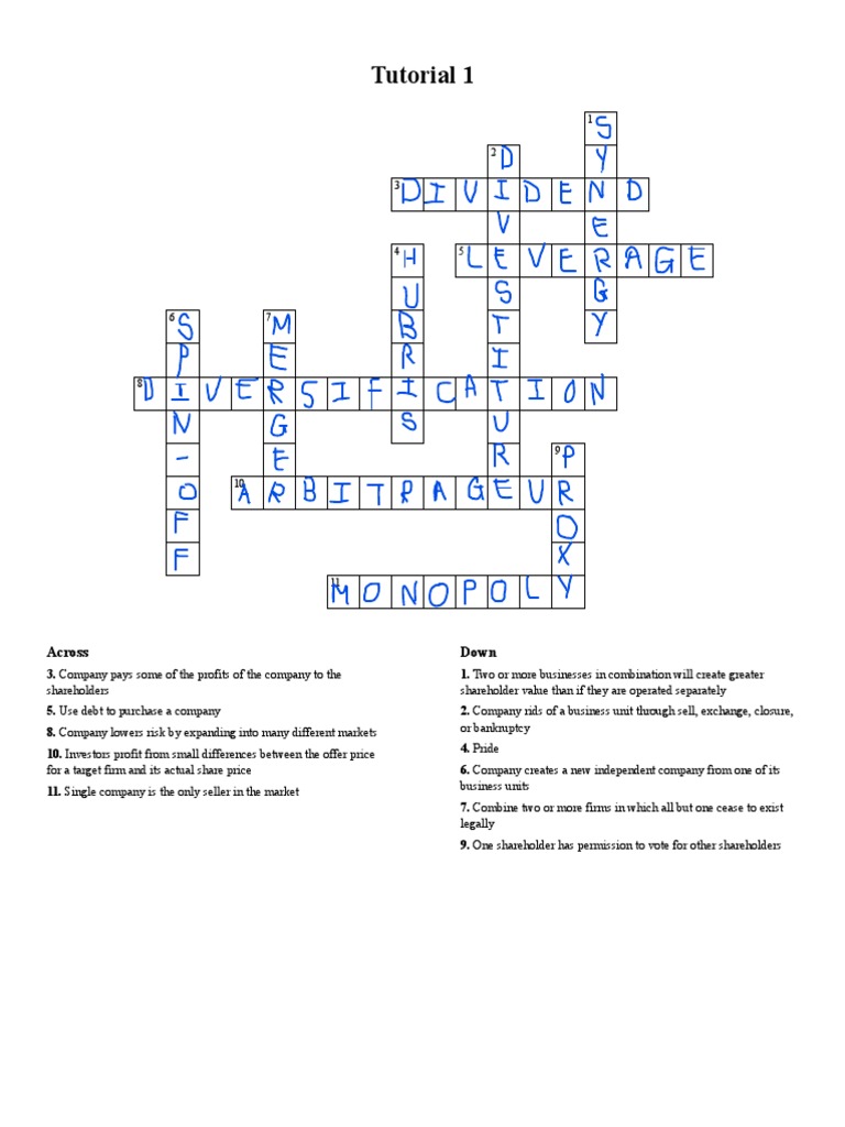 Tutorial 1: Across Down | PDF