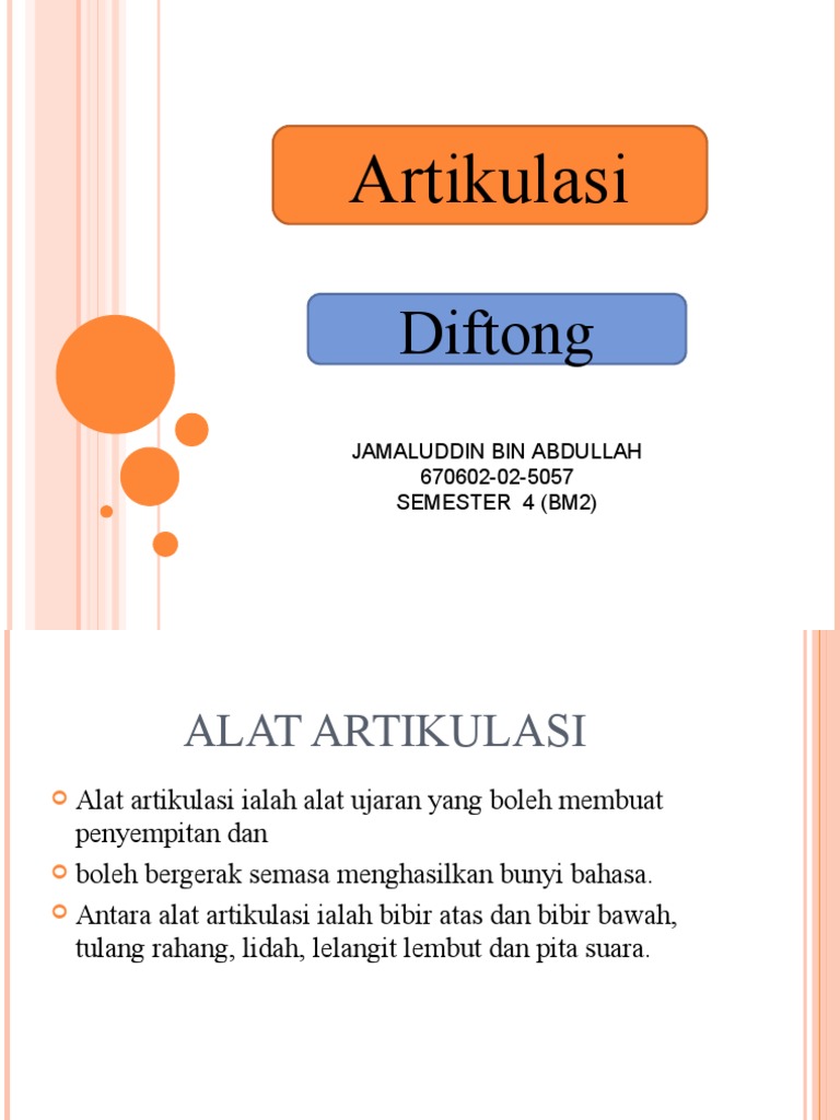 Presentation1 (Artikulasi Diftong) | PDF