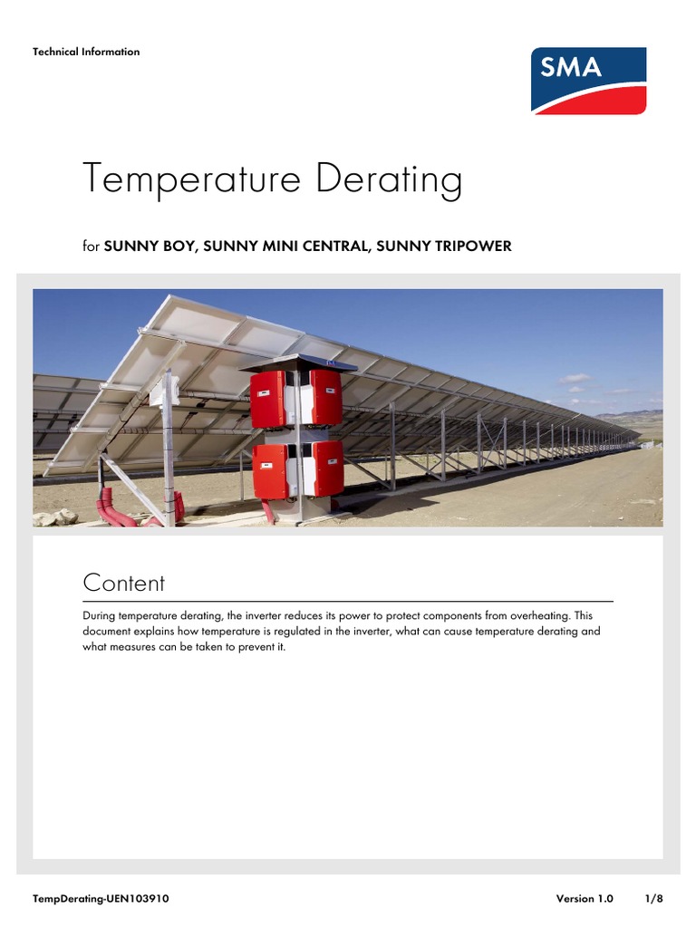Inverter Temperature Derating Guide | PDF | Photovoltaics | Power Inverter