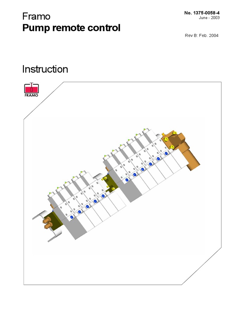 Framo Pump Remote Control Manual | PDF | Valve | Pump