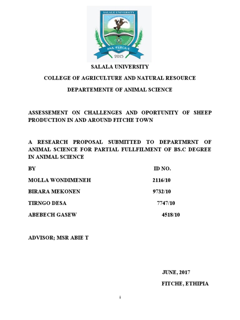 Research Proposal of Sheep | PDF | Sheep | Livestock
