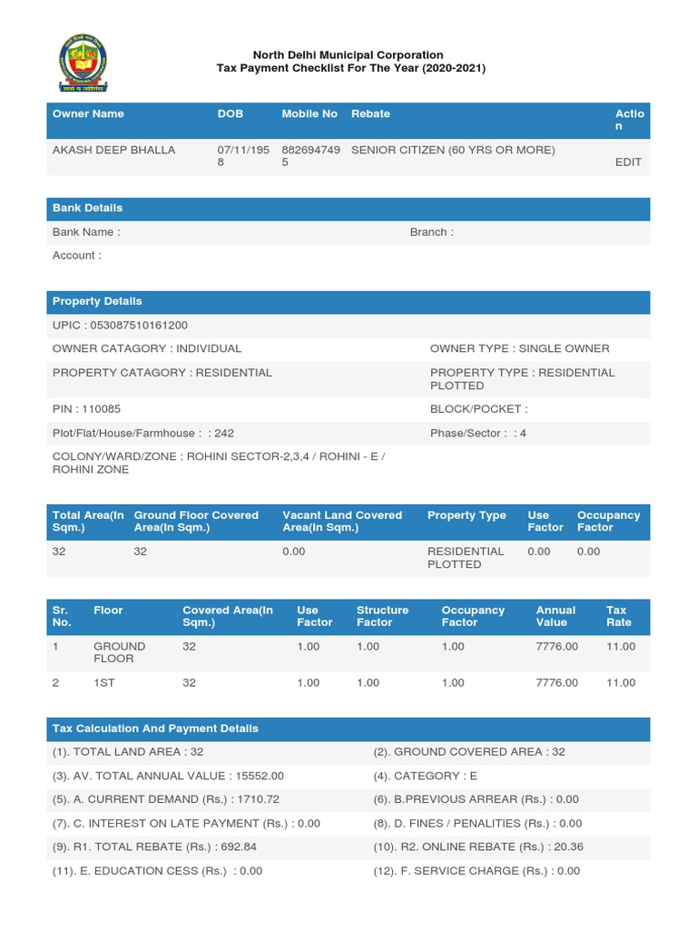 Property Tax Check List | PDF