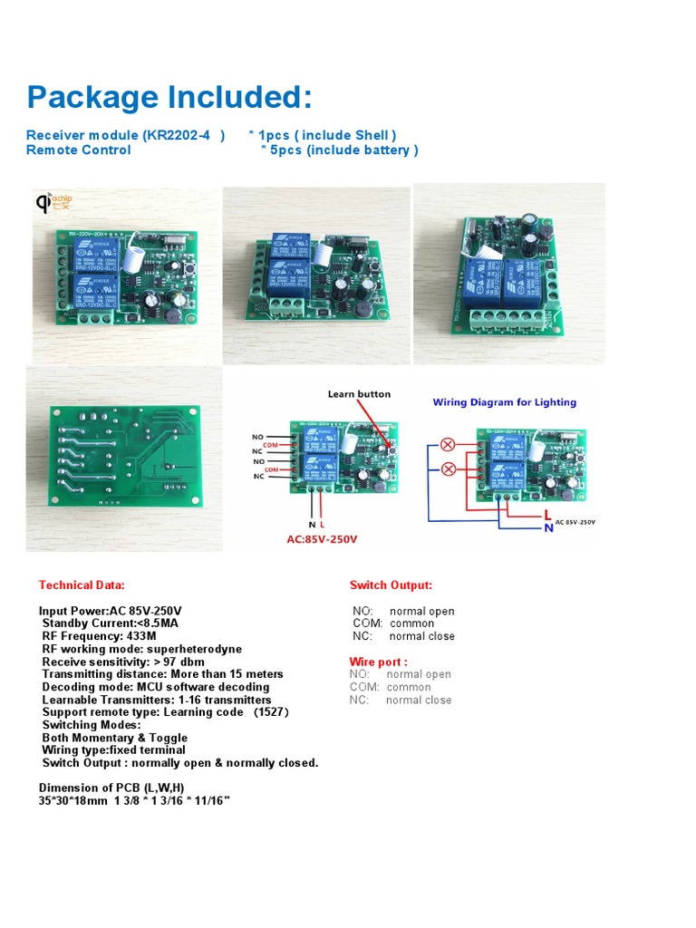 Remote Control Manual | PDF | Relay | Remote Control