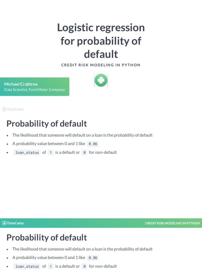 Credit Risk Modeling in Python Chapter2 | PDF | Receiver Operating ...