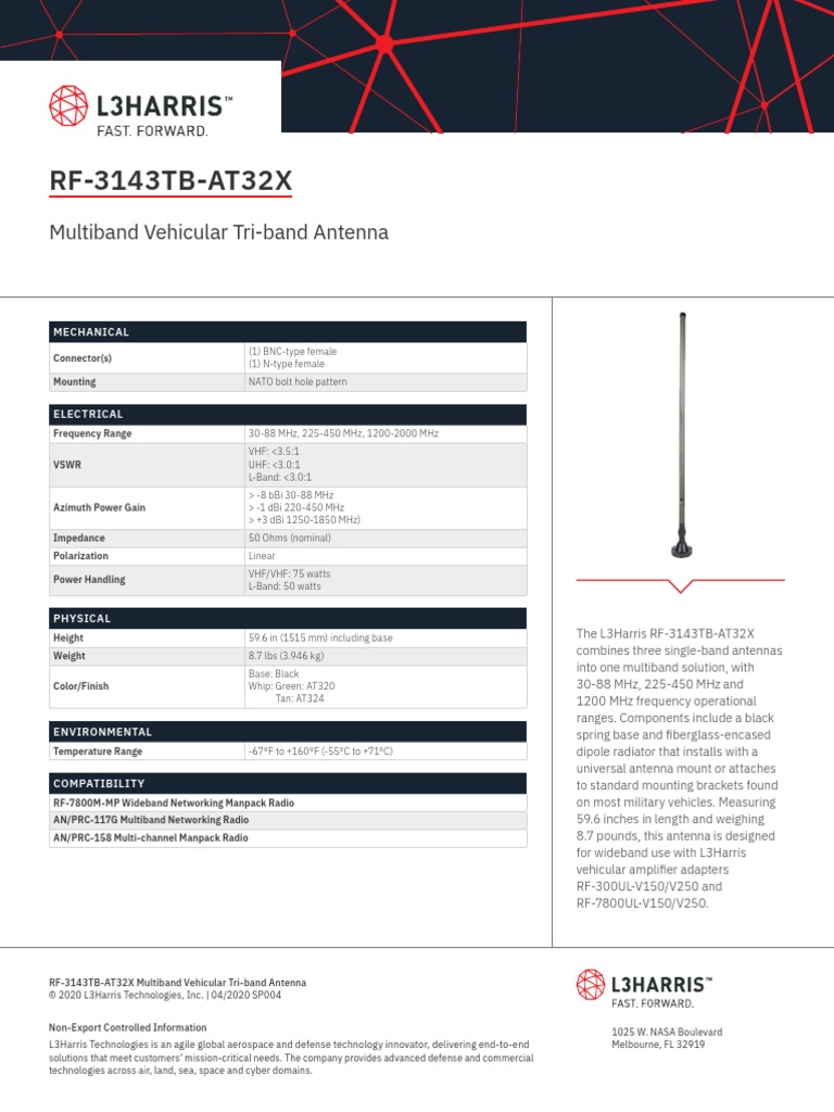 RF 3143TB AT32x Tri Band Vehicular Antenna | PDF | Very High Frequency ...