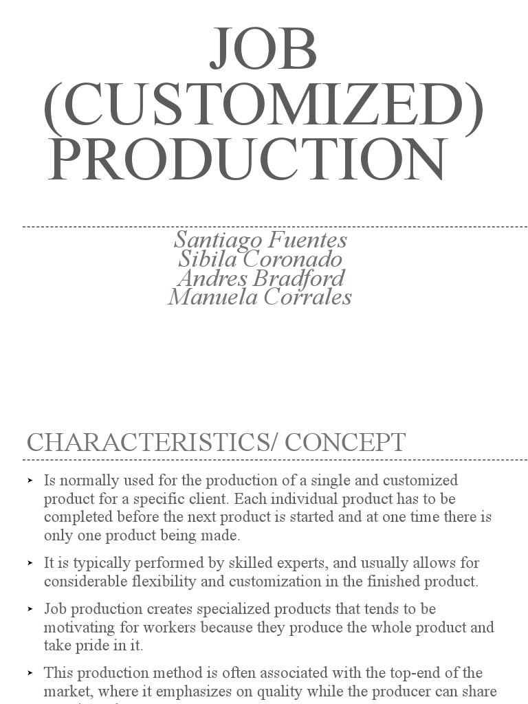 JOB - Production - Business | PDF | Business | Economies