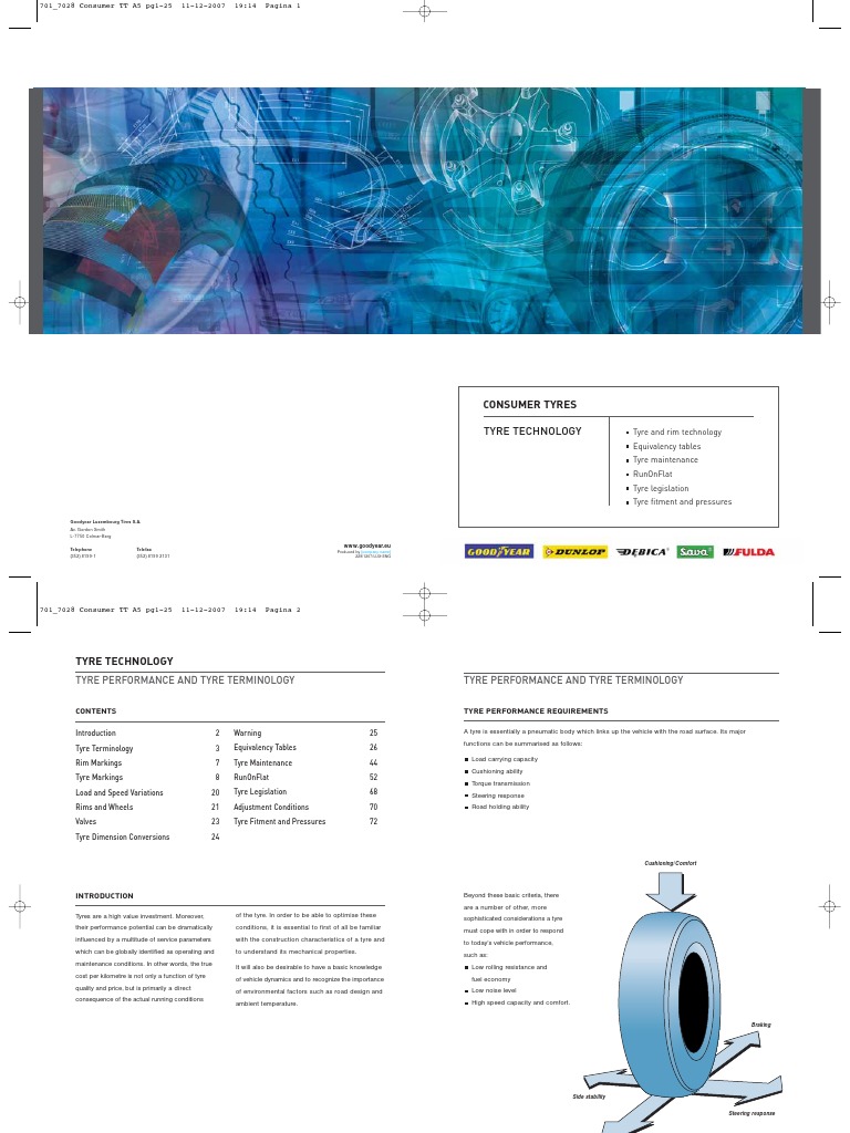 Goodyear Tyre Technology Guide | PDF