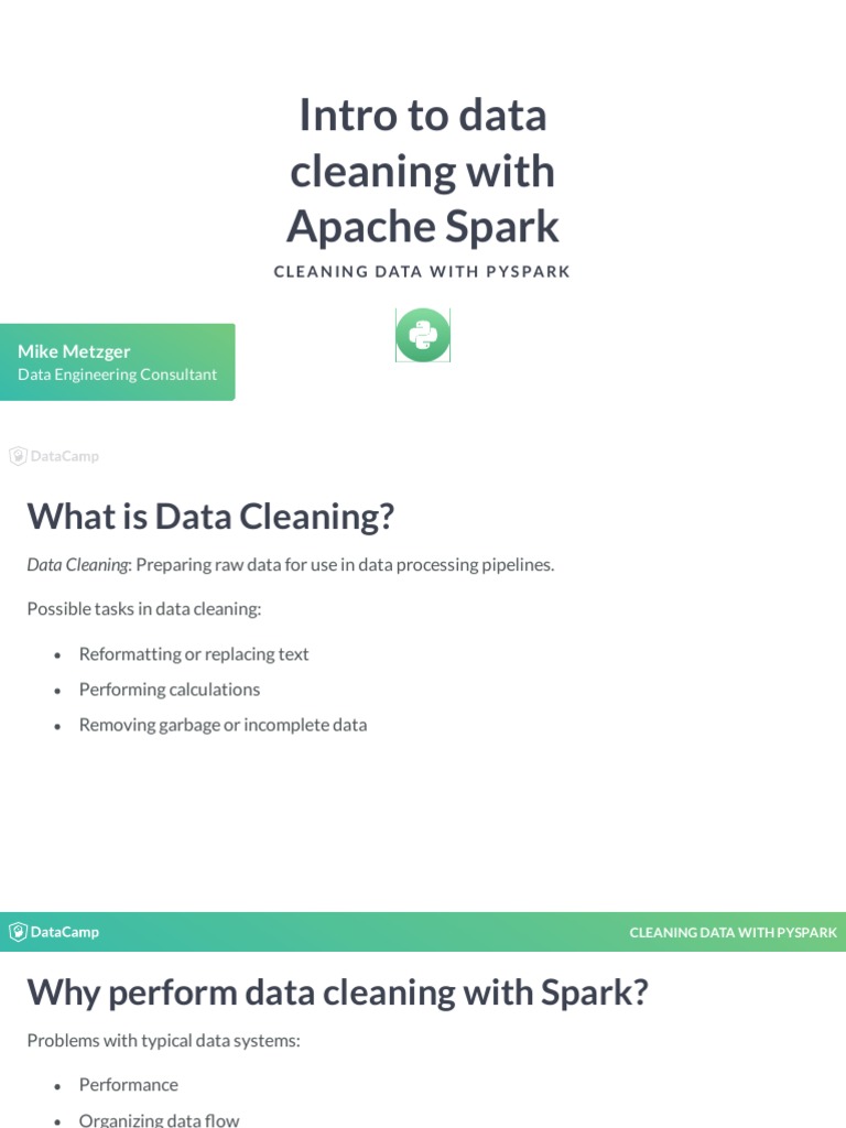 Cleaning Data With PySpark Chapter1 | PDF | Comma Separated Values ...