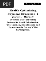 Health Optimizing Physical Education 2: Quarter 4 - Module 5: Sports ...