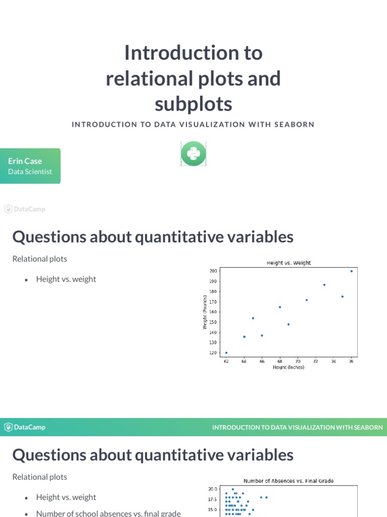 Introduction To Data Visualization With Seaborn Chapter2 | PDF | Scatter Plot | Statistical Analysis