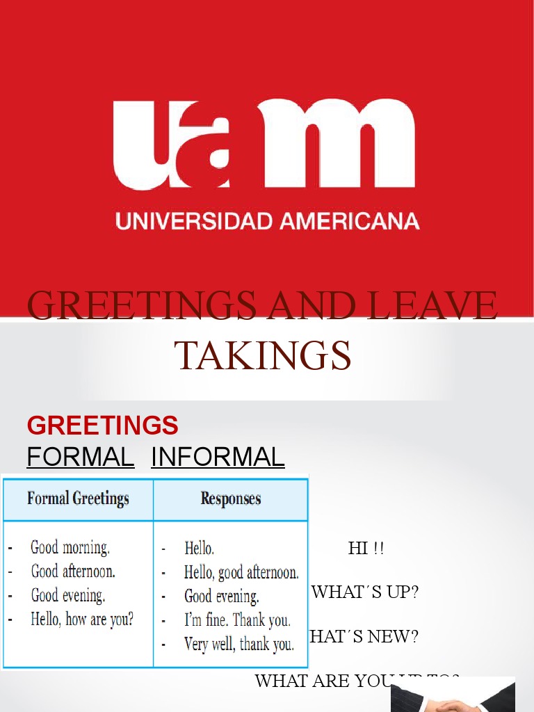 Greetings - Leave Takings | PDF