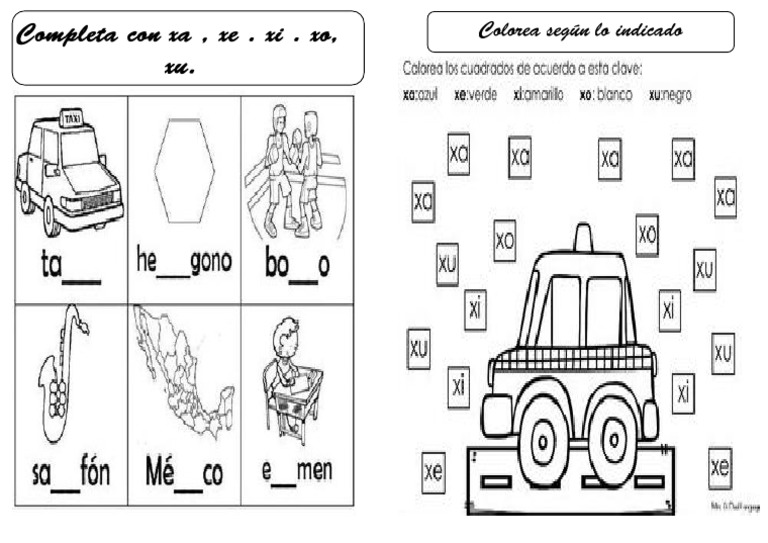 Completa Con Xa, Xe, Xi, Xo, Xu Sem.31.dia.2.martes.3-11-2020 | PDF