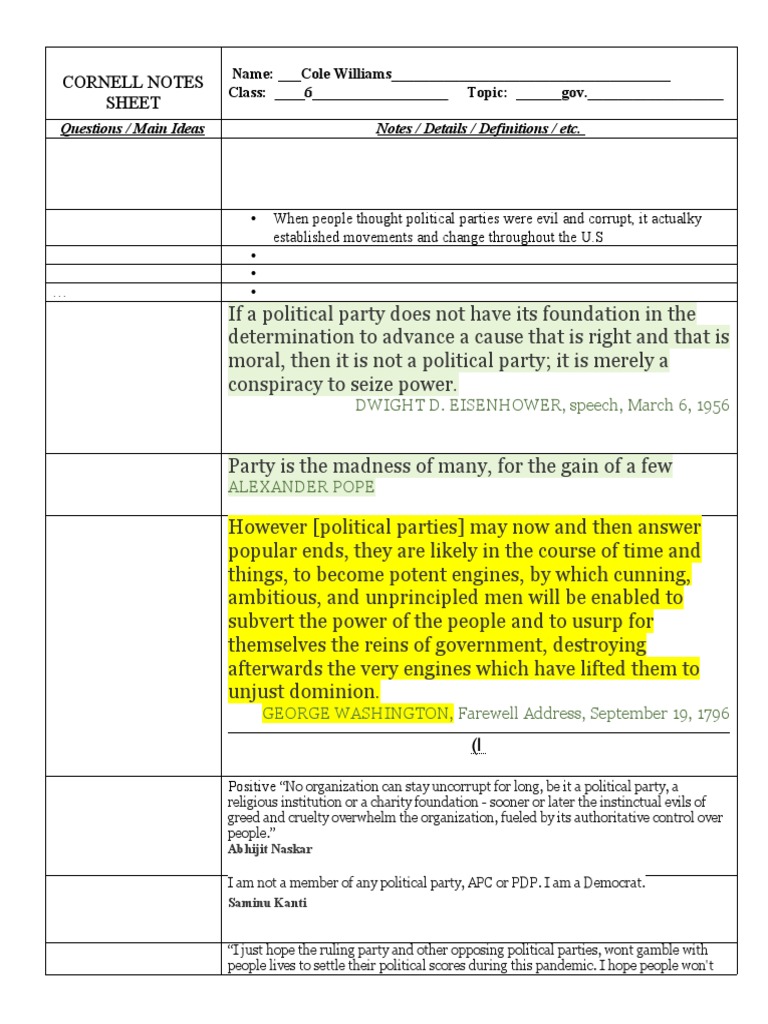 Unit 4 Section 3 Notes | PDF